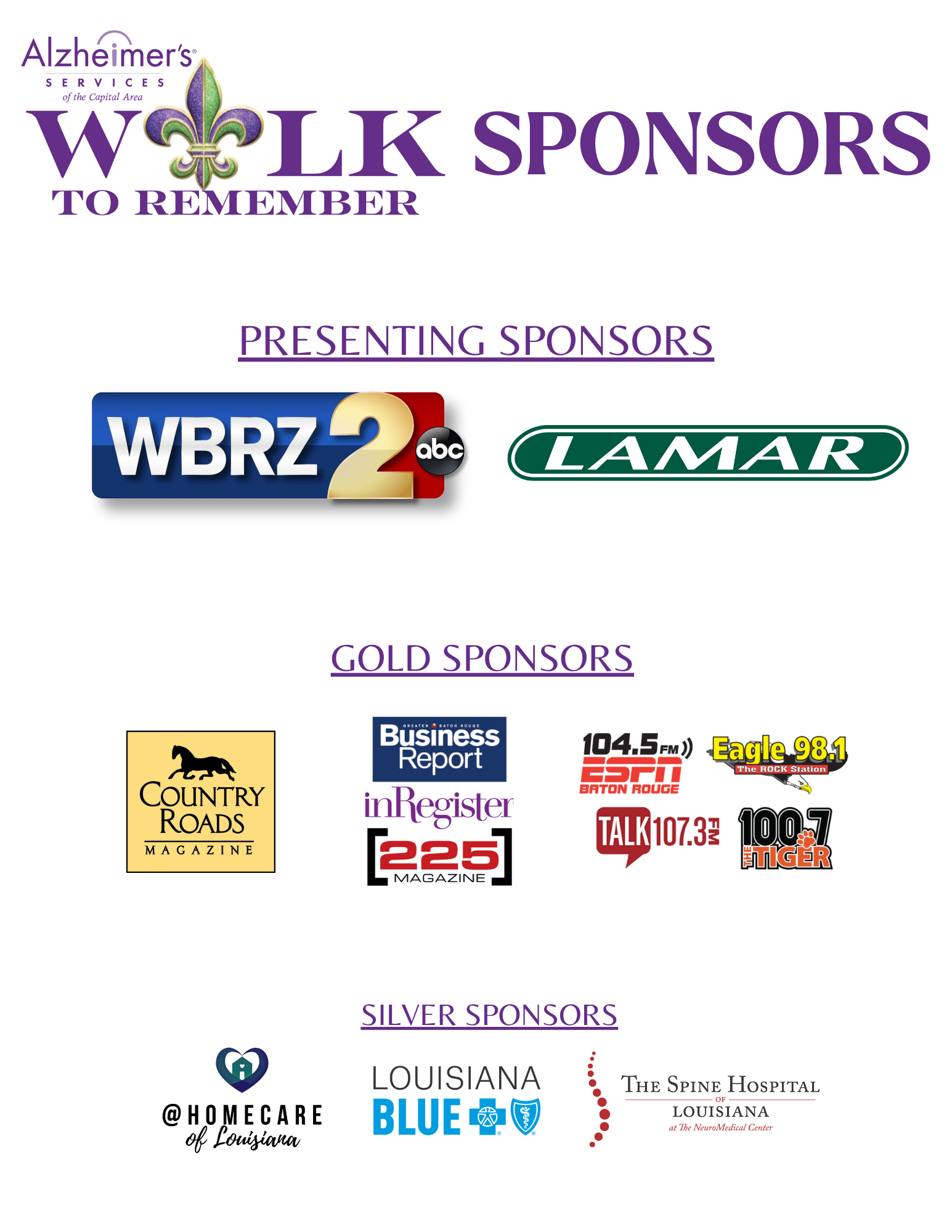 Alzheimer's Services Walk to Remember: Walk Sponsors - Alzheimer's ...